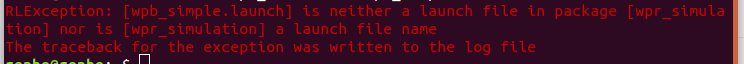 RLException: [wpb_simple.launch] is neither a launch file in package - 知乎
