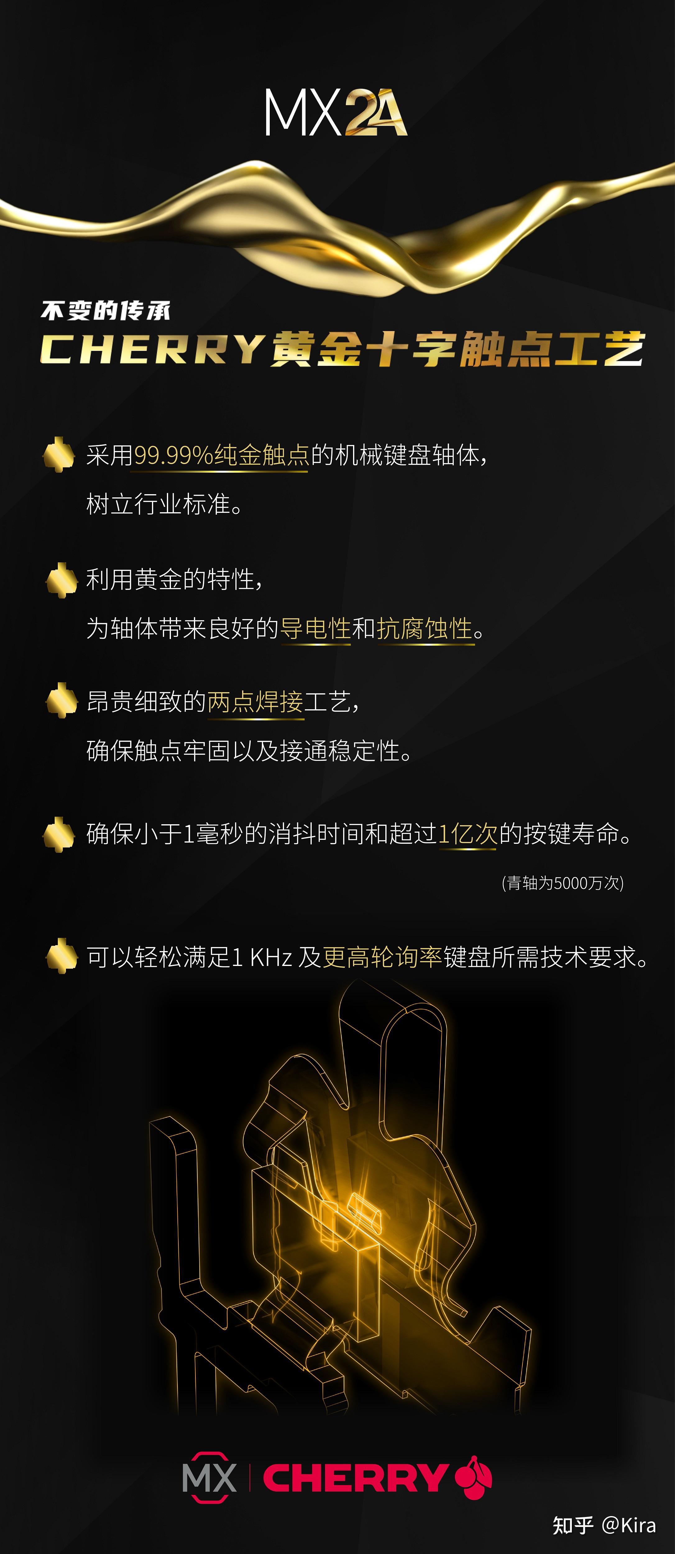 CHERRY 推出全新 MX2A 轴体，寿命达到 1 亿次，对此你有何期待？ - 知乎