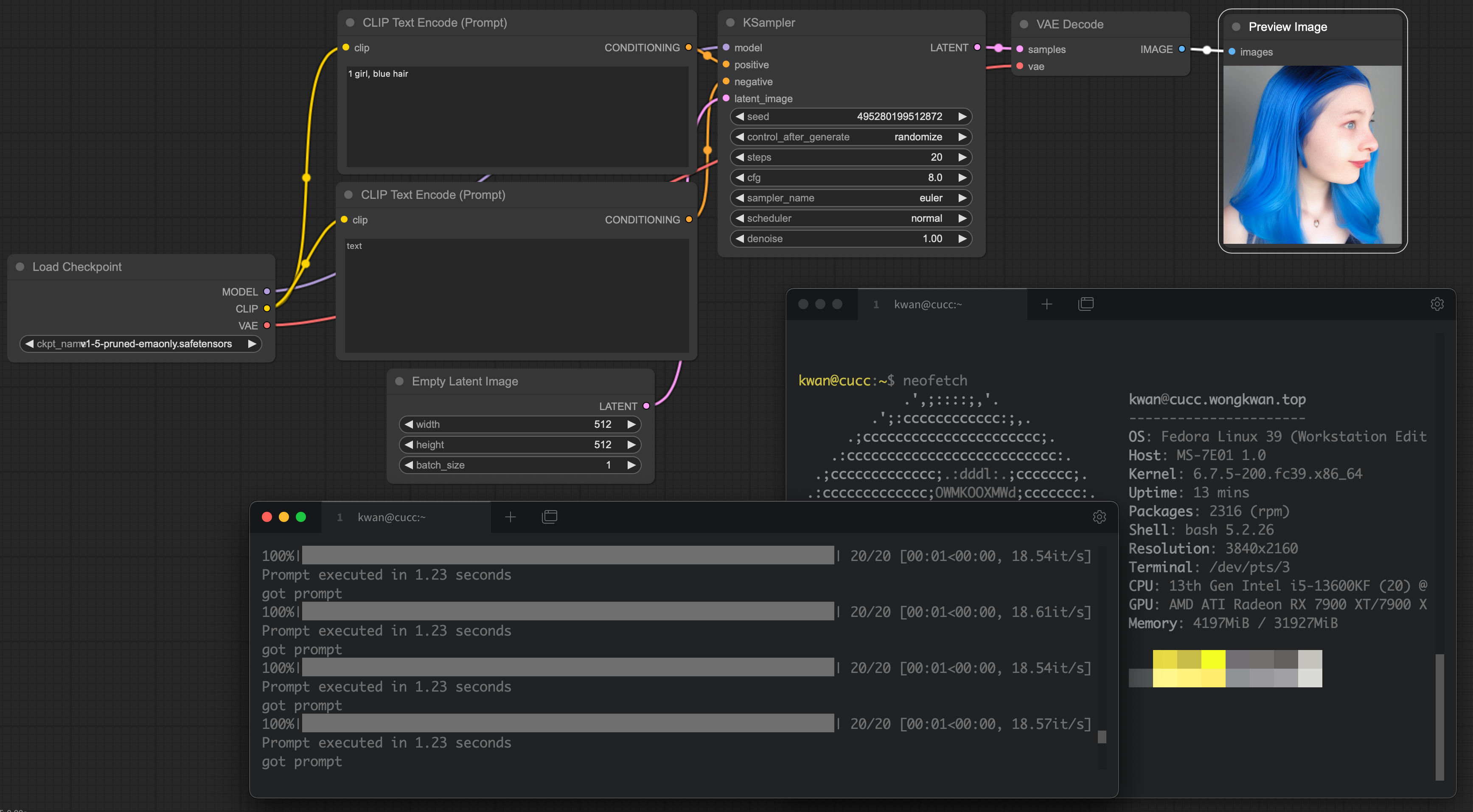 AMD显卡满血Stable Diffusion(SD+Fooocus+ComfyUI)无脑部署笔记(Linux+ROCm7.0)[长期更新] - 知乎