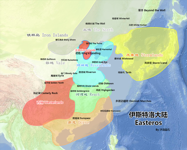 冰与火之歌-伊斯特洛大陆，Easteros Map - 知乎