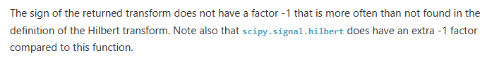 python使用scipy.fftpack.hilbert进行希尔伯特变换，为什么符号反的？ - 知乎