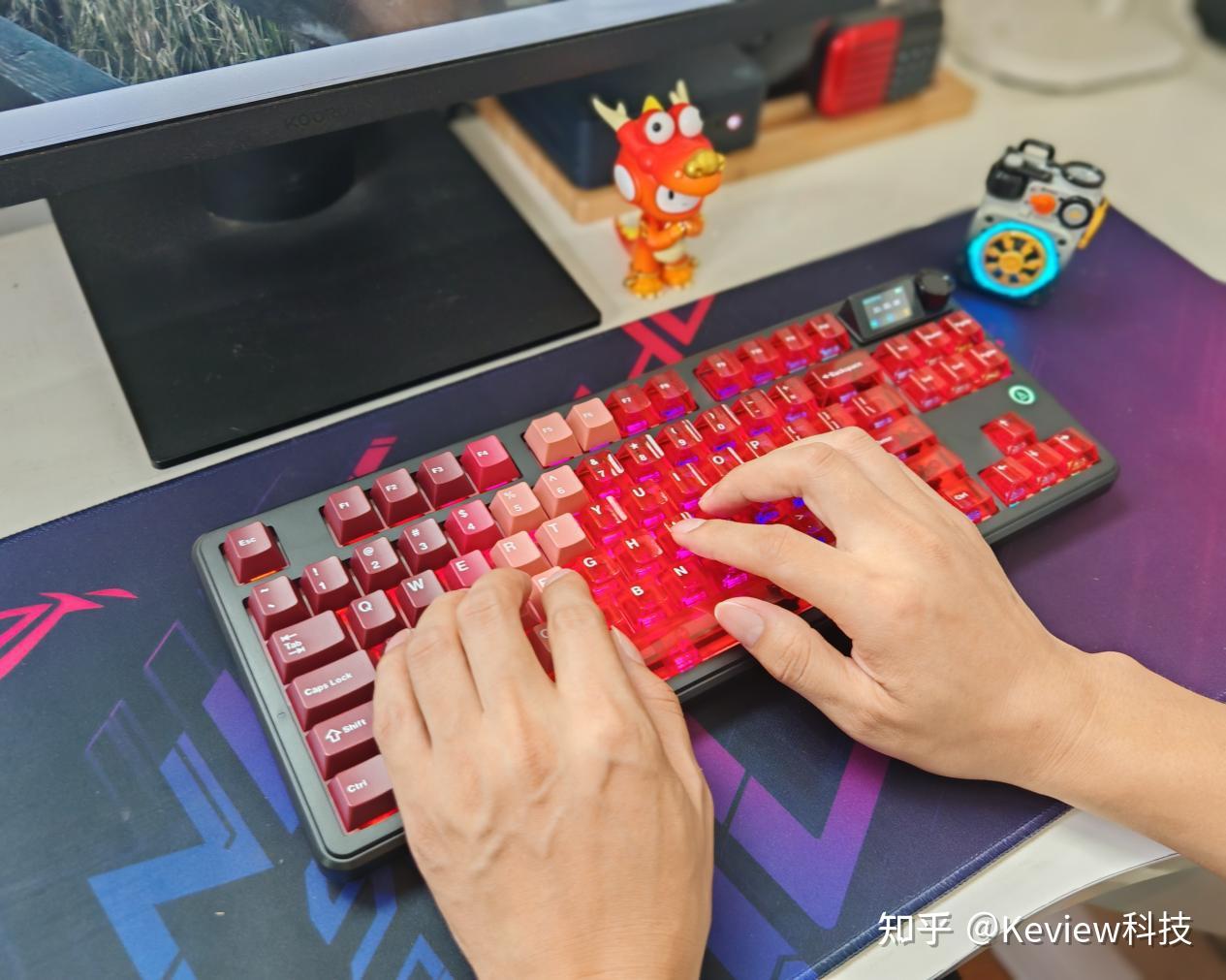 小屏加持，玩法升级，黑爵MK87三模带屏机械键盘实用与炫酷兼得 - 知乎