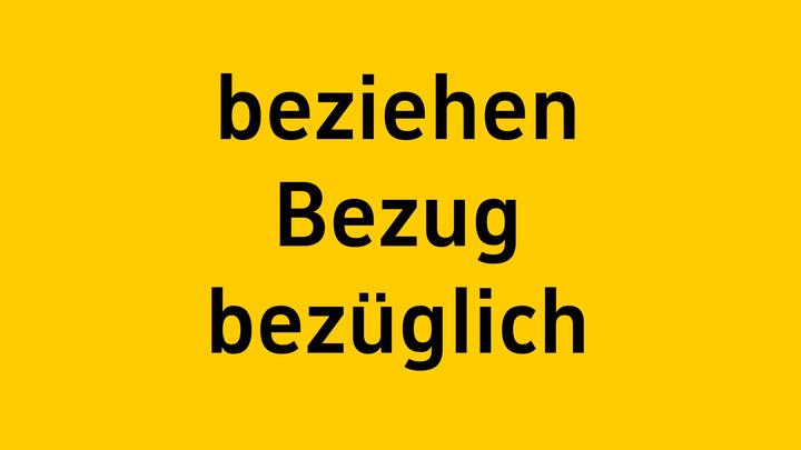 beziehen, Bezug, bezüglich 的用法 - 知乎