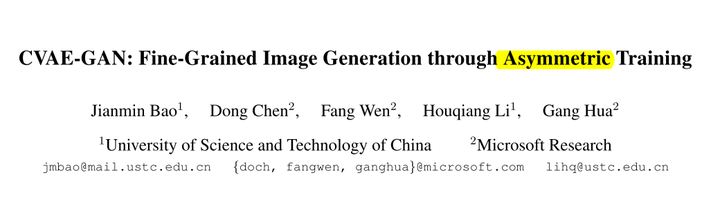 CVAE-GAN：通过非对称训练生成细粒度图像 - 知乎