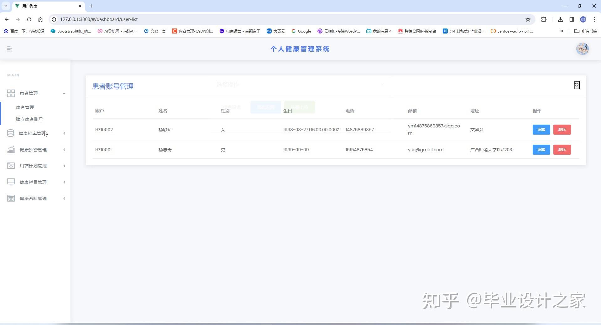 基于springbootvue的个人健康管理系统 知乎