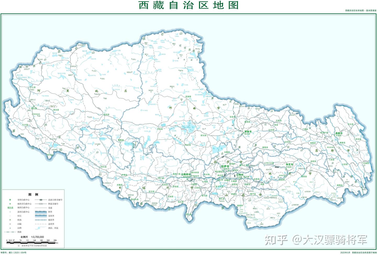 图文解读西藏2023年行政区划（6地级市1地区高清地图） - 知乎