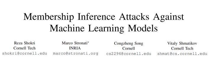 成员推断攻击：Membership Inference Attacks Again Machine Learning Models - 知乎