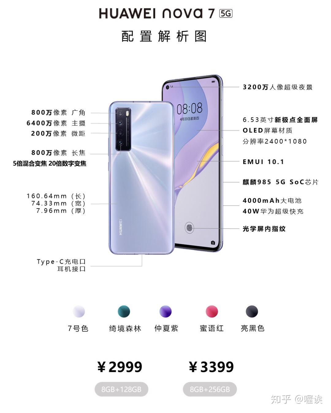 华为nova7和nova7se有什么区别？ - 知乎
