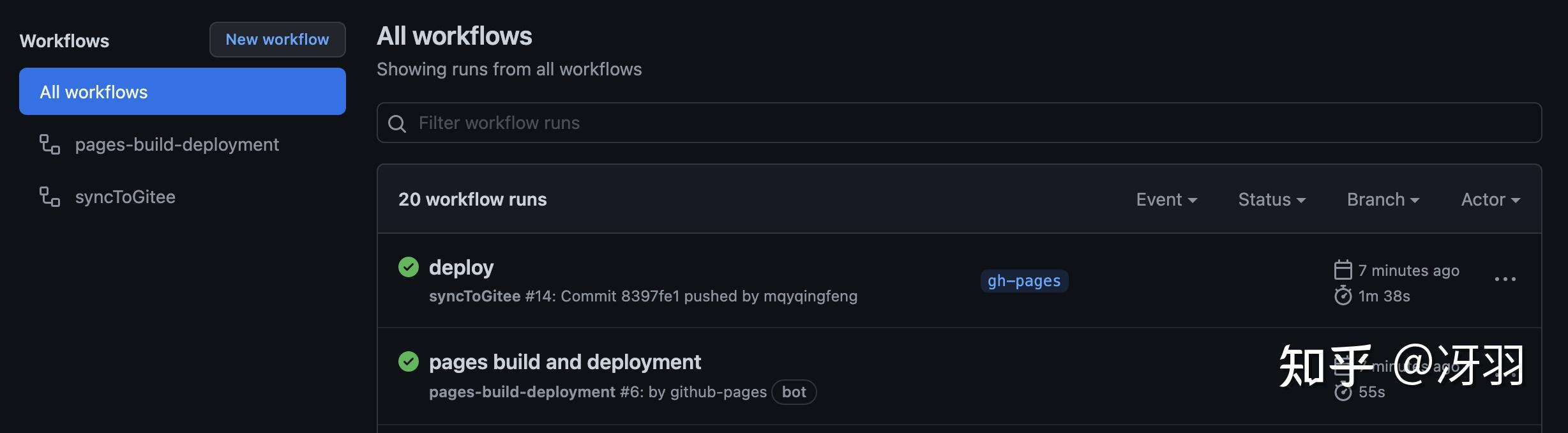 Gitee 如何自动部署 Pages？还是用 GitHub Actions! - 知乎