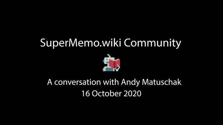 与 Andy Matuschak 畅聊：知识工作、笔记写作和间隔重复 - 知乎