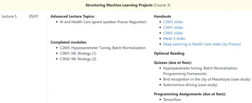 吴恩达课程从未失望，斯坦福CS230深度学习课程全套资料放出（附下载） - 知乎