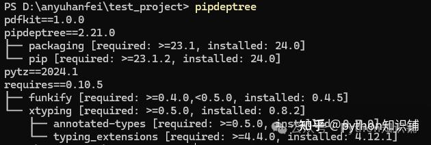 pipdeptree -- 树形结构查看依赖包│Python第三方库 - 知乎