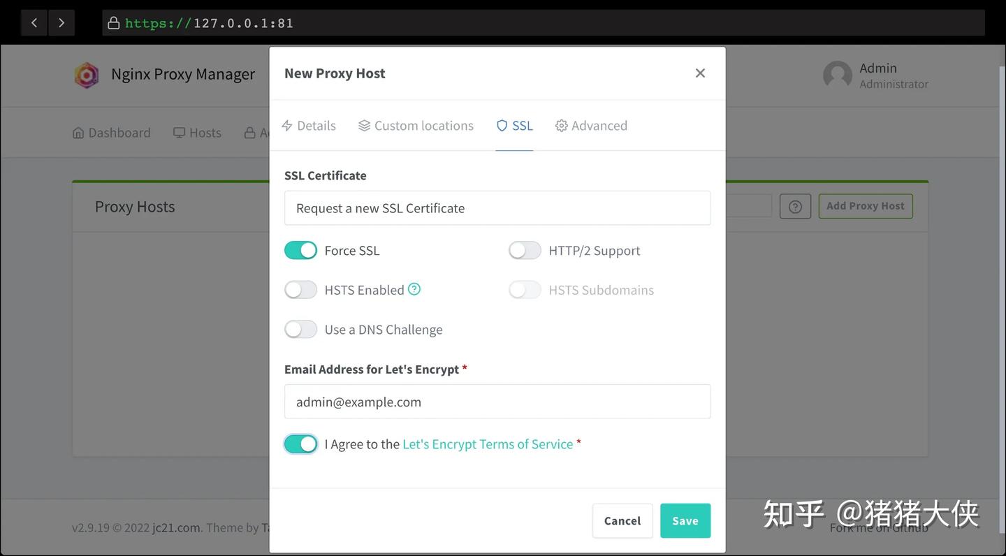 使用Nginx Proxy Manager(NPM) 来自动更新SSL证书与SpringBoot服务代理转发 - 知乎
