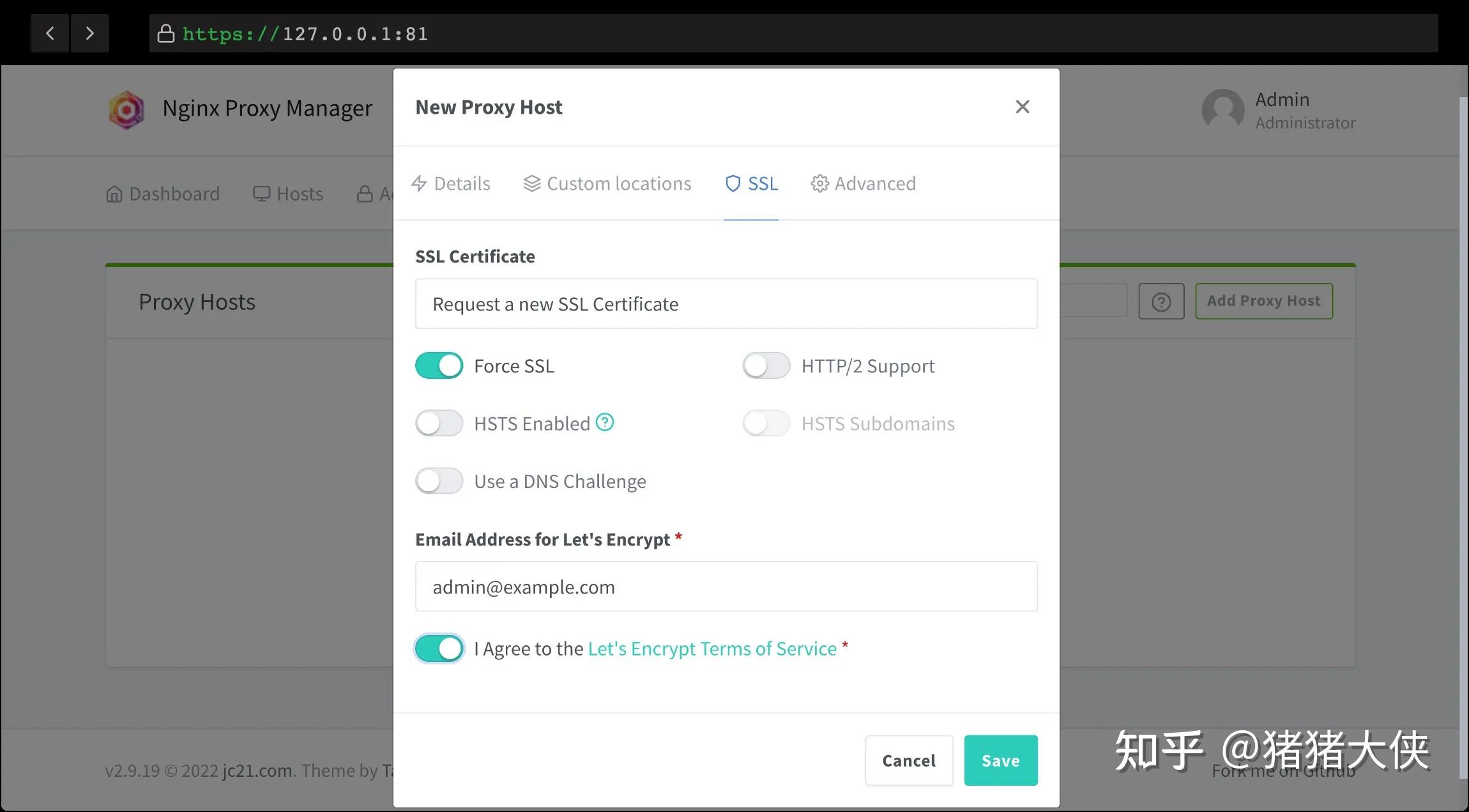 使用Nginx Proxy Manager(NPM) 来自动更新SSL证书与SpringBoot服务代理转发 - 知乎