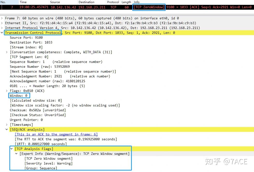 TCP Analysis Flags 之 TCP ZeroWindow - 知乎