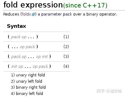 Modern C++ fold expression简单测试 - 知乎