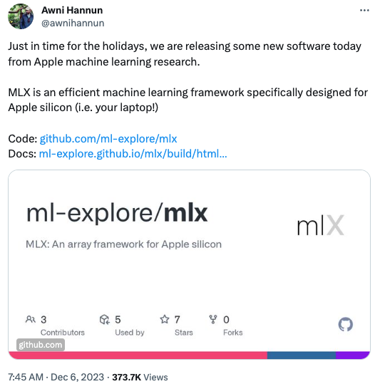 如何看待苹果发布的 MLX 机器学习框架？ - 知乎