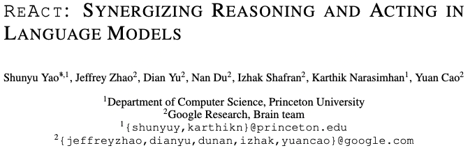 ReAct(SYNERGIZING REASONING AND ACTING IN LANGUAGE MODELS)代码实现 - 知乎