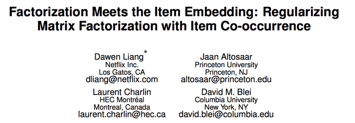 Factorization Meets the Item Embedding: Regularizing MF with Item Co ...