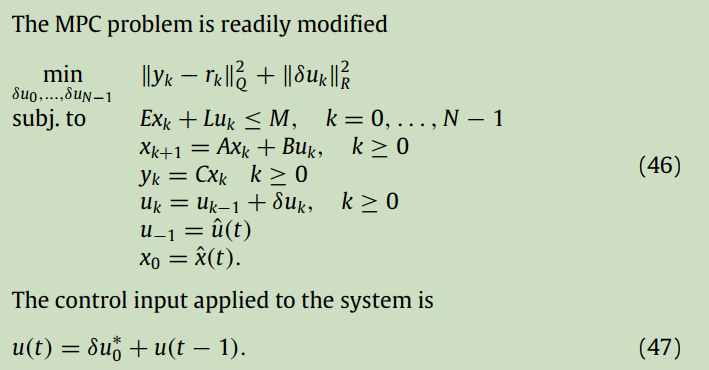 Linear offset-free model predictive control - 知乎