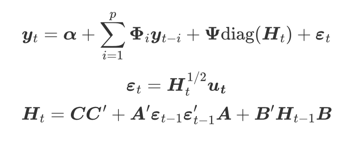 【Time Series】VAR-GARCH-M-BEKK模型设定与实现（RATS） - 知乎