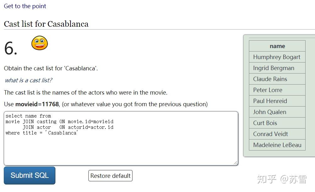 SQLZOO 练习题7（含答案）：More JOIN operations - 知乎