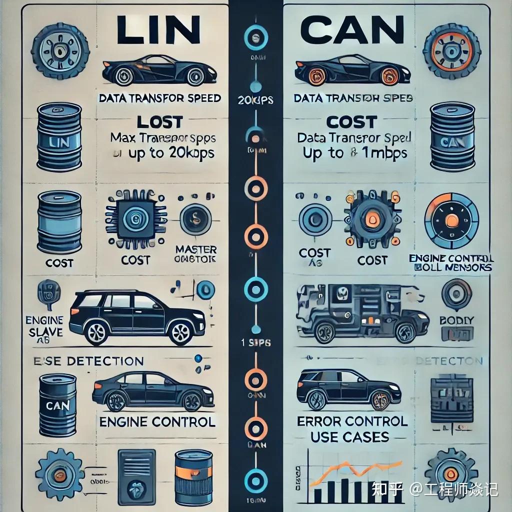 LIN和CAN之间的对比优劣 - 知乎
