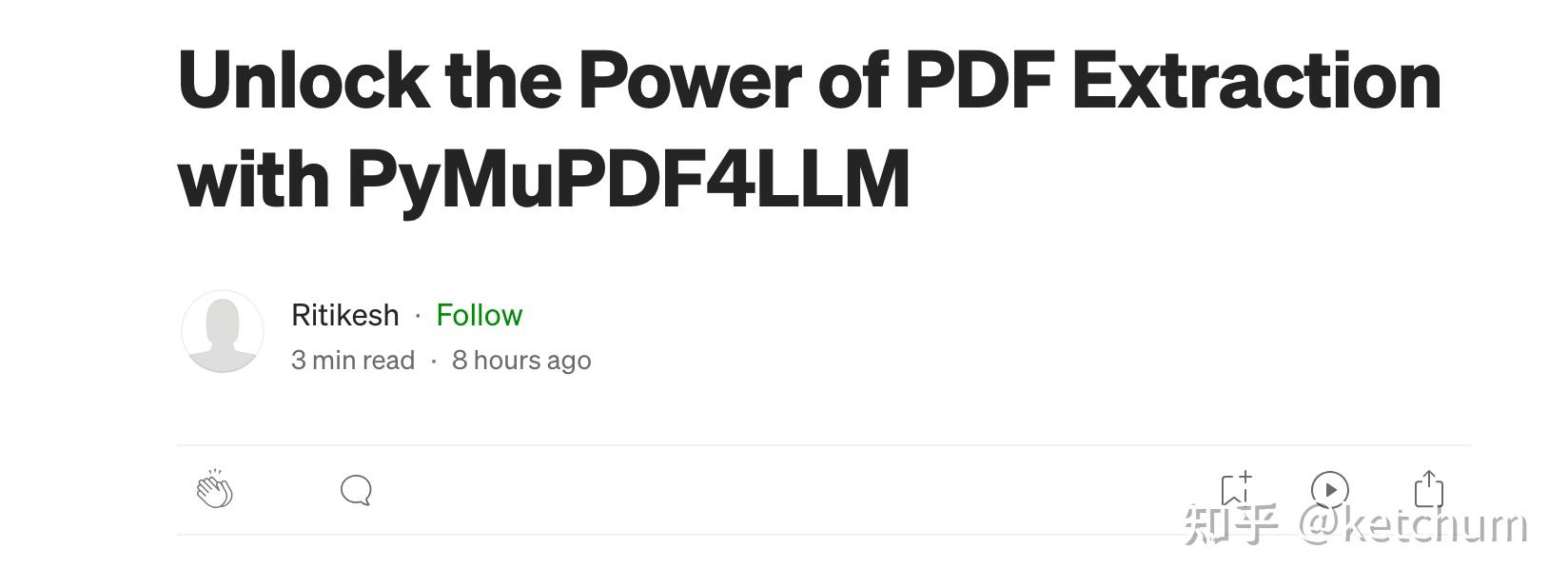 如何使用 PyMuPDF4LLM 库高效地从 PDF 文件中提取文本并搭建问答系统？ - 知乎