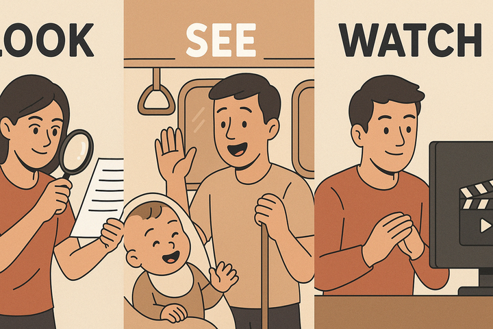 look、see、watch 都是看，怎么区分呢？ - 知乎