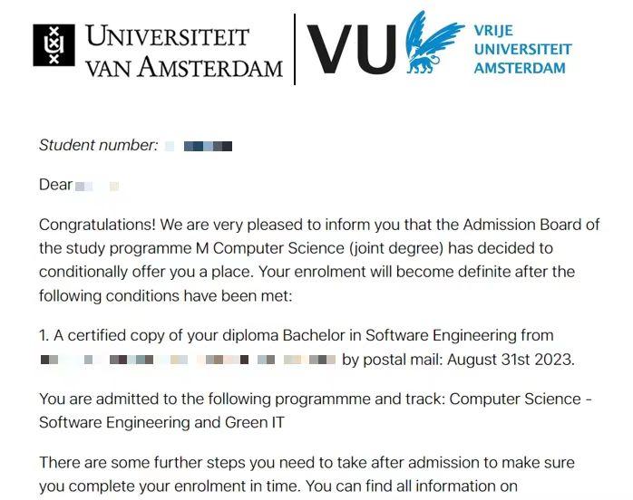 阿姆斯特丹大学/阿姆斯特丹自由大学（UvA/VU）计算机科学联合硕士申请经验总结 - 知乎