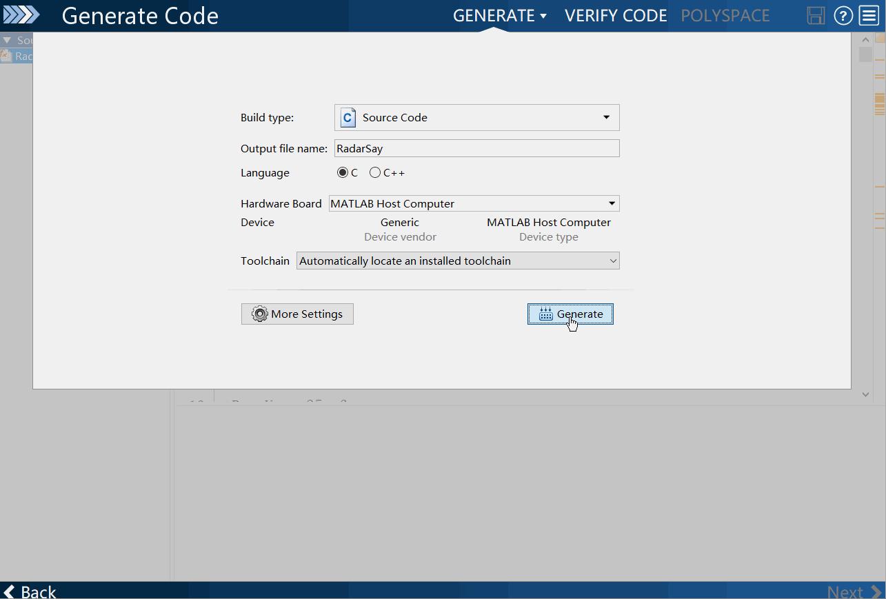 利用 Matlab Coder 将m代码生成cc代码 知乎