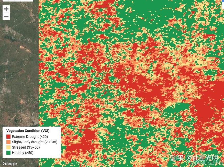 GEE训练教程：MODIS MOD13Q1产品的NDVI数据进行干旱等级评价和分析 - 知乎