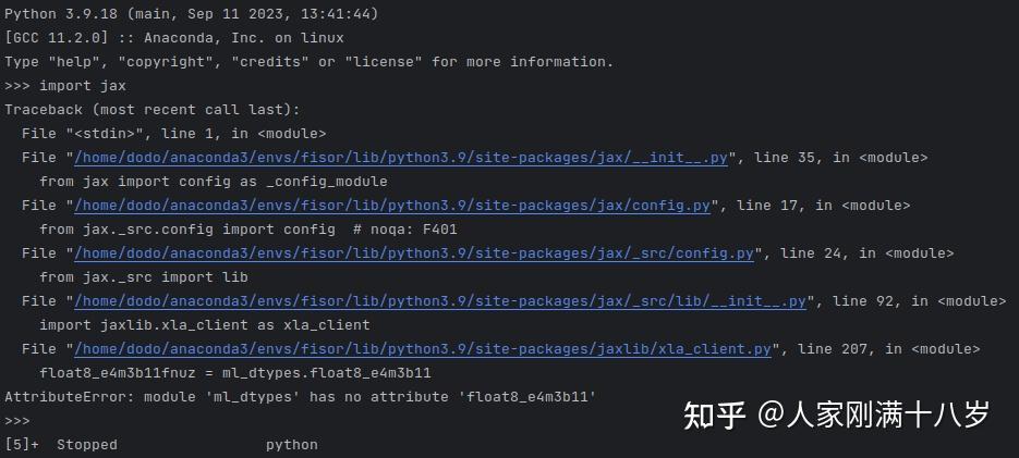 JAX指定版本安装及安装报错'ml_dtypes' - 知乎