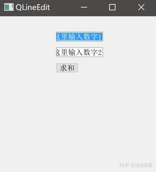 【Python】【PyQt5】QLineEdit输入框、焦点全选 - 知乎