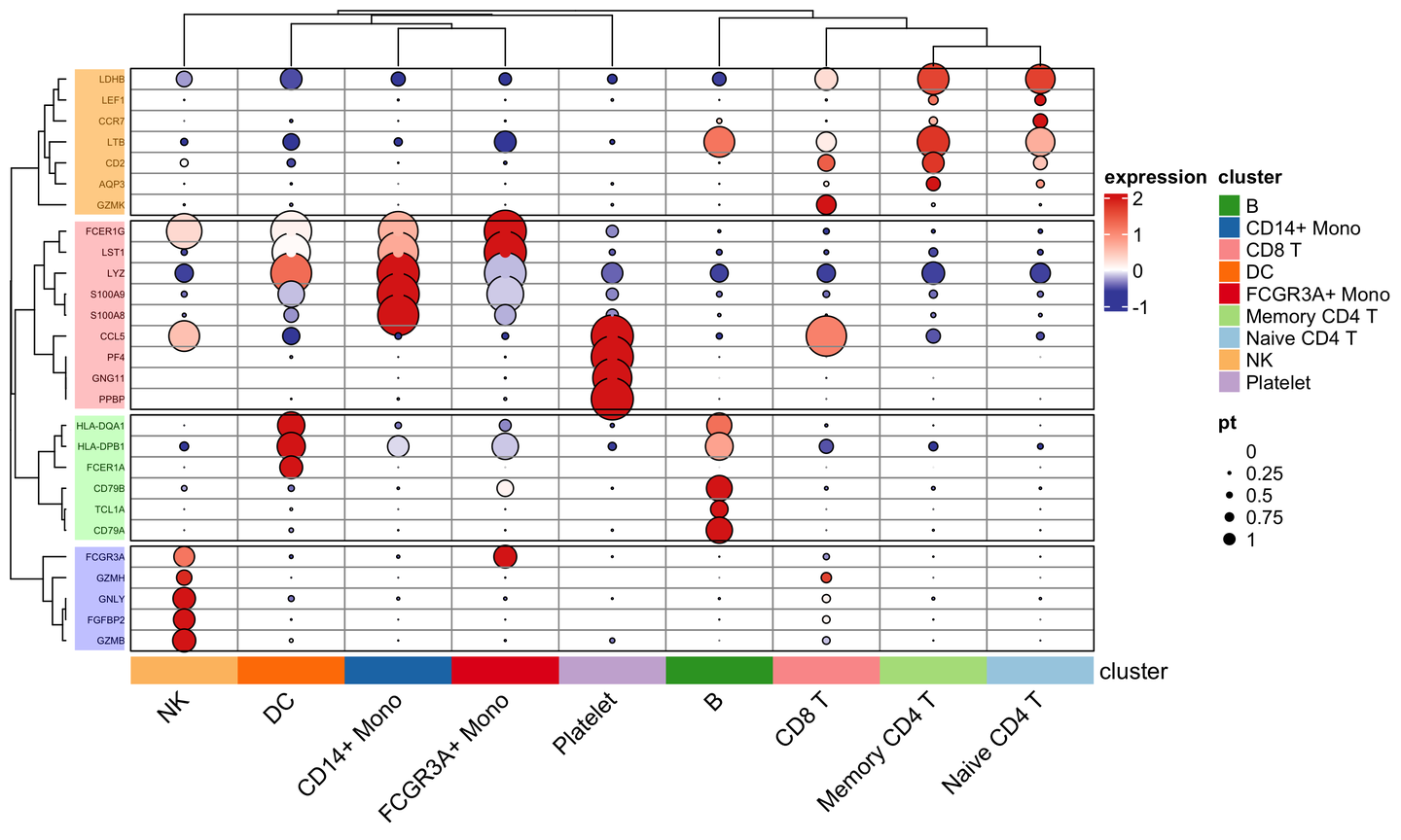 R绘图技巧31| ComplexHeatmap版本的复杂DotPlot(二)——配色、网格与行装饰 - 知乎