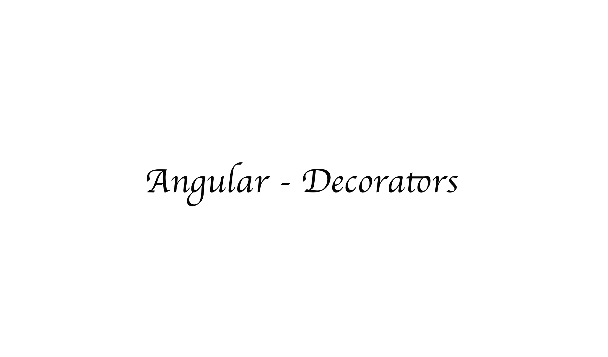 写一个Angular装饰器（Decorators）- 学于ng-zorro源码 - 知乎