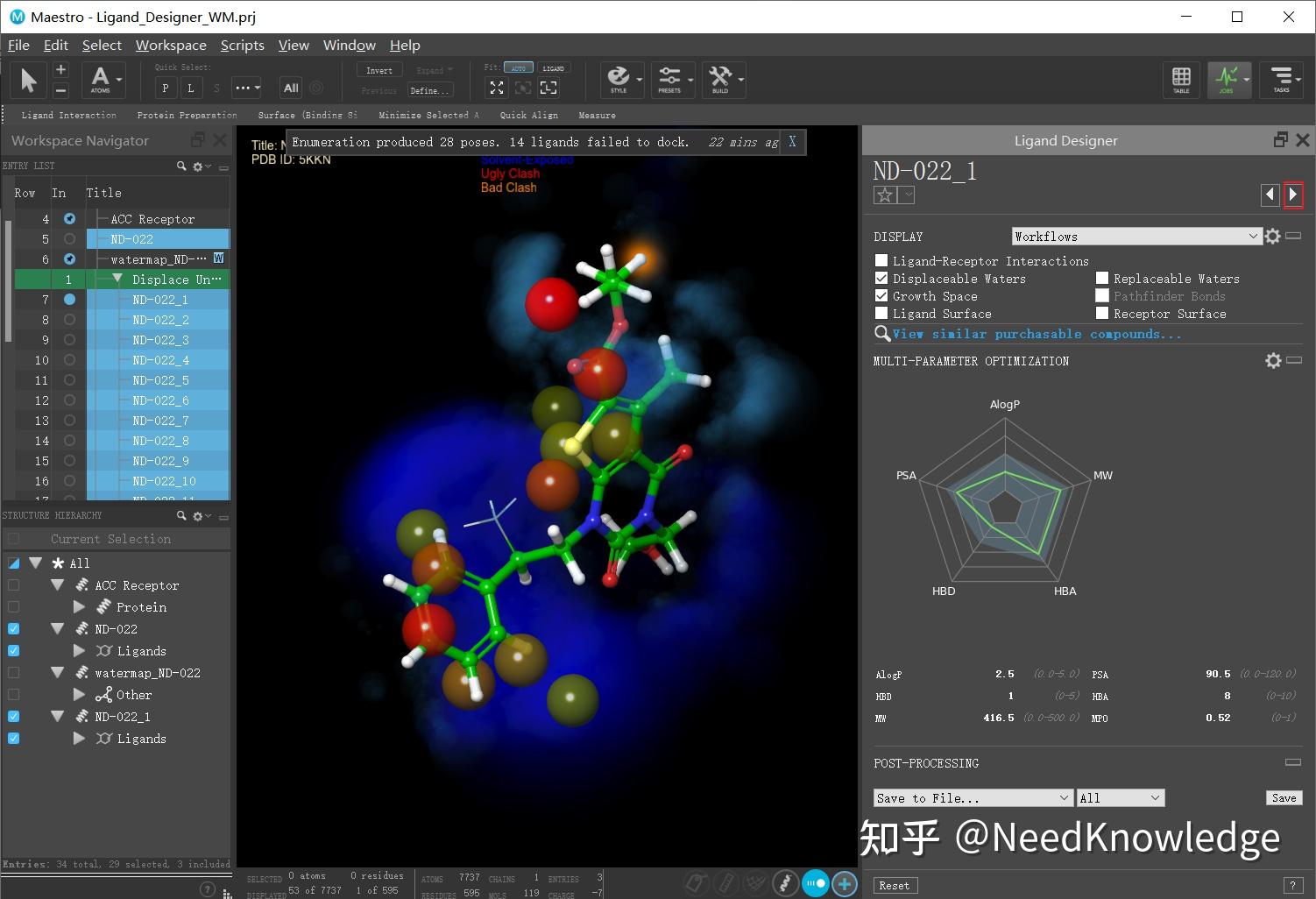 Schrödinger教程 | WaterMap-Guided Lead Optimization with the Ligand Designer - 知乎