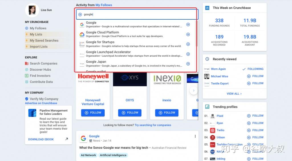 Crunchbase是什么？怎么用? - 知乎