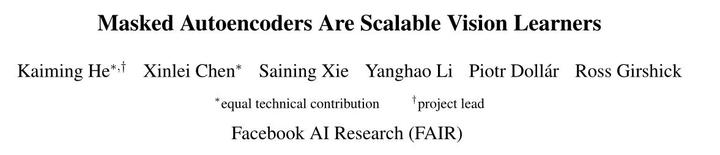 [论文精读]Masked Autoencoders Are Scalable Vision Learners - 知乎