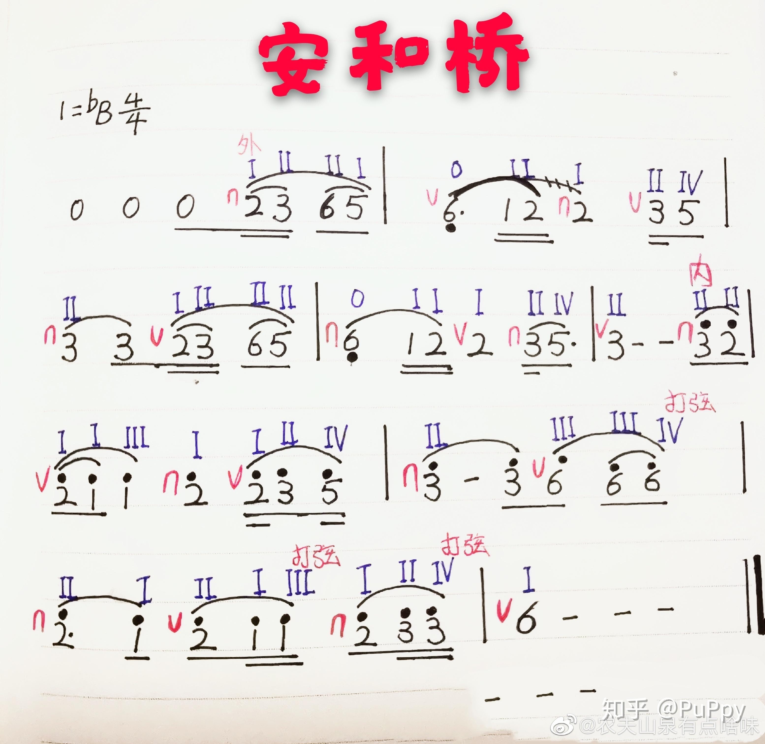 跪求宋冬野安河桥间奏那段马头琴的旋律简谱!!!? 知乎