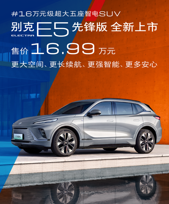 买电车的有福了！别克E5先锋版上市，售价16.99万，想买的赶紧 - 知乎