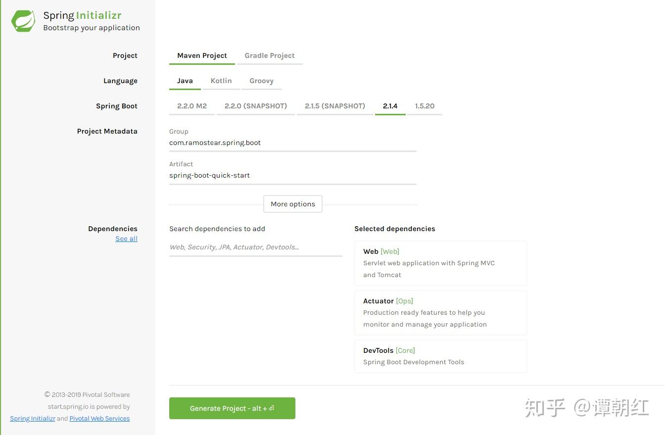 (第一讲)Spring Initializr-快速入门Spring Boot的最好选择 - 知乎