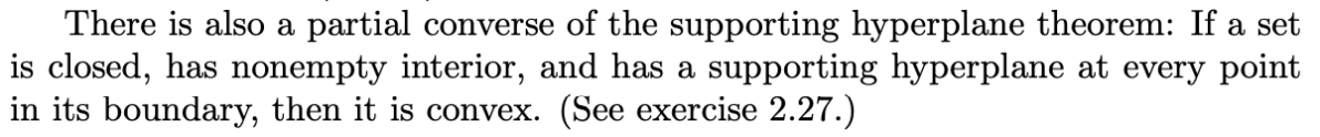 Boyd凸优化笔记Chapt 2：支撑超平面和分离超平面 - 知乎