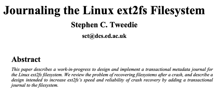 Journaling the Linux ext2fs Filesystem - 知乎