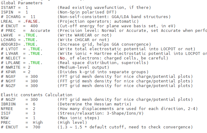 DFT新手入门：VASPKIT生成模版INCAR - 知乎