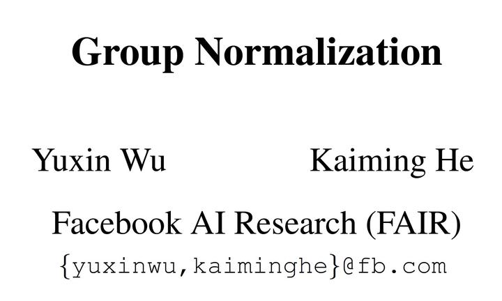 全面解读Group Normalization-（吴育昕-何恺明 ） - 知乎