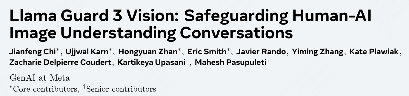 Llama Guard 3 Vision：Meta的内容安全多模态大模型 - 知乎