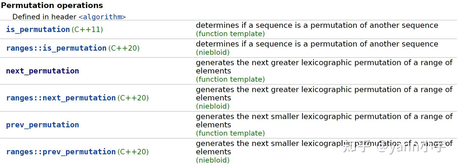 C++实现排列、组合（std::next_permutation（）） - 知乎