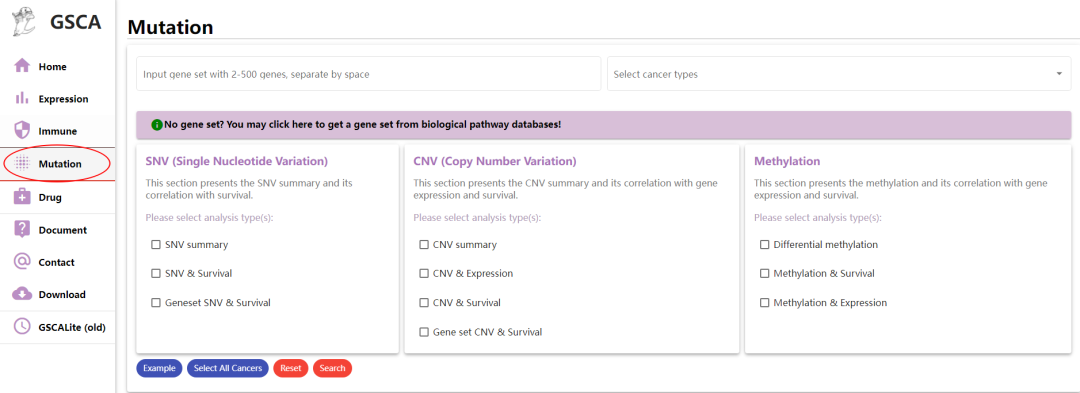 超级全能的生信分析数据库——GSCA - 知乎