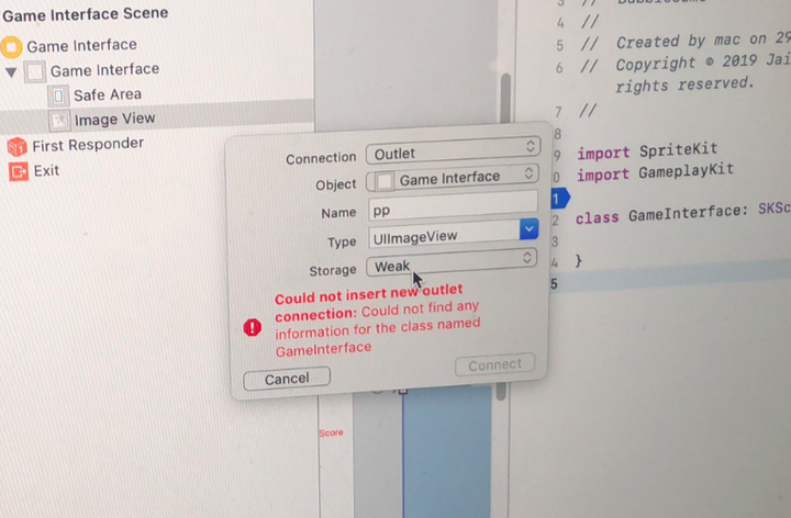 iOS-拉outlet到代码区错误：Could not insert new outlet... - 知乎